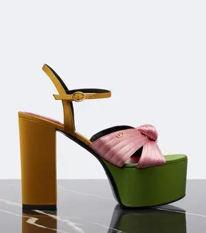 Valentino Garavani Crasher Satin Platform Sandals