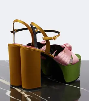 Valentino Garavani Crasher Satin Platform Sandals