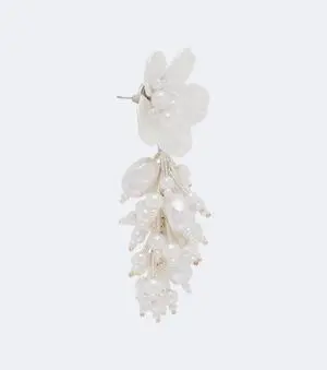 SELF-PORTRAIT Floral Faux-pearl Drop Earrings