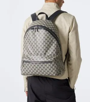 Gucci Essence Classic Medium Gg Canvas Backpack