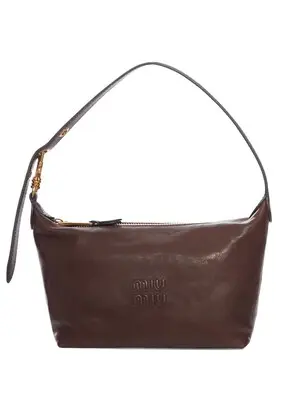 Miu Miu Leather Pouch - Brown