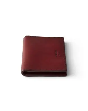 Prada Antiqued Leather Card Holder