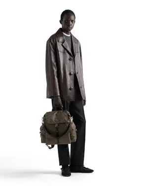 Prada Explore Re-nylon And Leather Backpack