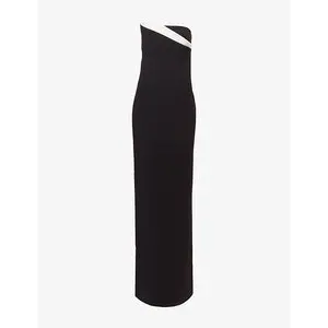 Roland Mouret Strapless Drape Crepe Gown