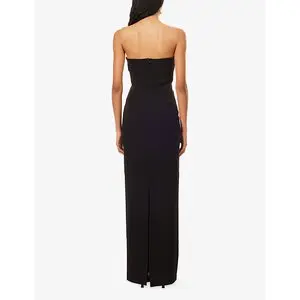 Roland Mouret Strapless Drape Crepe Gown
