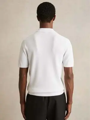 REISS Textured Half-zip Polo Shirt