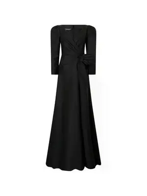 Alberta Ferretti Bow-detail V-neck Maxi Dress