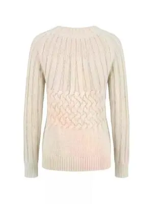 MOORER Cable-knit Ribbed Sweater - Neutrals