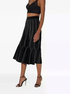 Elisabetta Franchi Origami Knit Midi Skirt