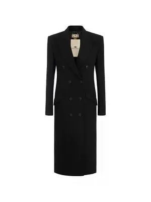 Elisabetta Franchi Double-breasted Crêpe Coat