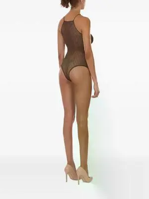 Wolford Daisy Net Bodysuit - Brown