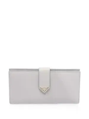 Prada Bi-fold Leather Wallet - Grey