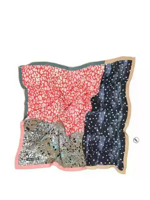 Bimba Y Lola Heart-ring Floral-print Scarf