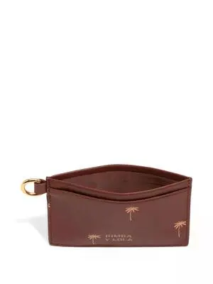Bimba Y Lola Palms Small Leather Card Holder