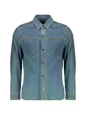 MOORER Bobbio Button-up Shirt Jacket - Blue