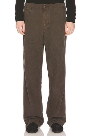 THE ROW Ramil Cotton Trousers - Mud