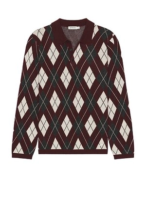 Simkhai Callum Cashmere Argyle Polo