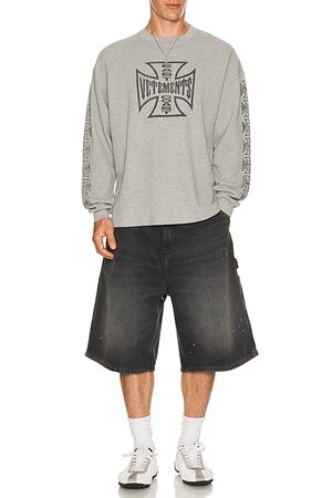 Vetements Big Biker Cross Waffle Longsleeve
