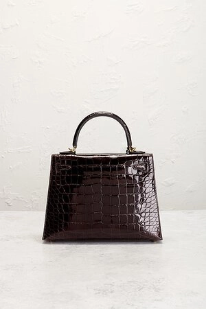 Hermès Shiny Alligator Kelly 25 Sellier Handbag