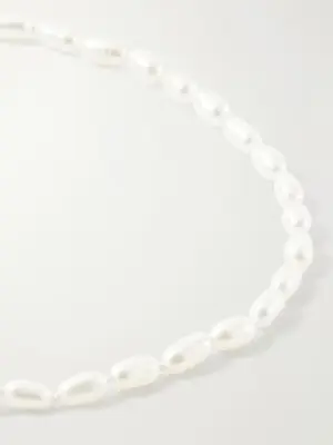 LOREN STEWART Freshwater Rice Pearl 14kt Gold Anklet