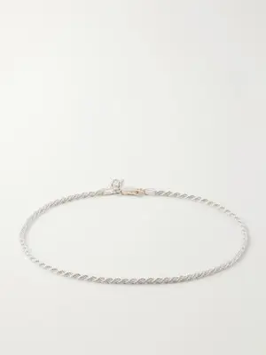 LOREN STEWART Twisted Sterling Anklet - Silver