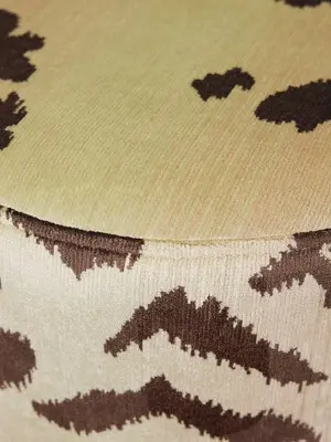 SIX THE RESIDENCE Tiger Velvet-jacquard Pouf