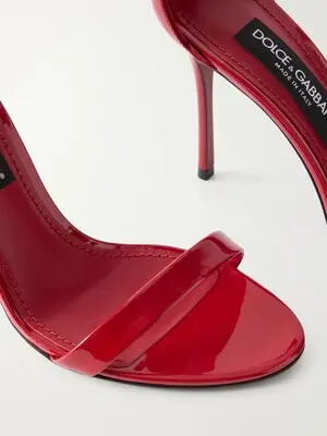Dolce & Gabbana Logo-detailed Patent-leather Sandals