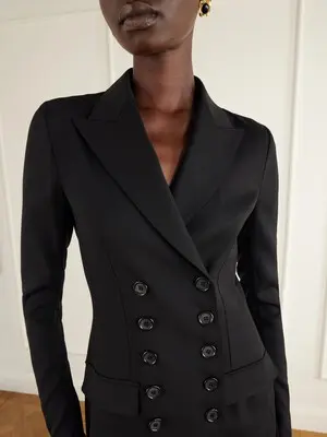 Dolce & Gabbana Double-breasted Grain De Poudre Stretch-wool Blazer
