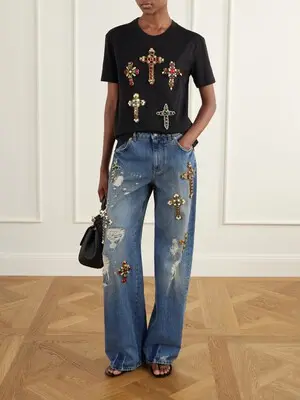 Dolce & Gabbana Embellished Cotton T-shirt