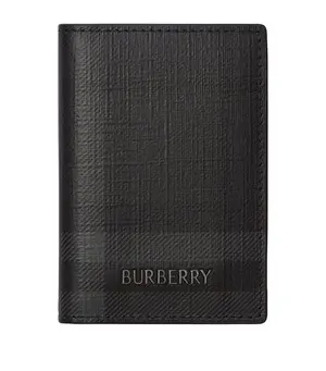 Burberry City Check Folding Card Holder - Grey