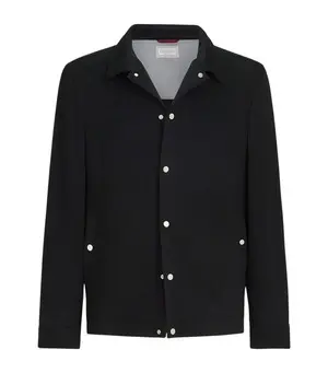 Brunello Cucinelli Cashmere Shacket - Black