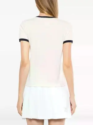 AGNES B. Logo-print Crewneck T-shirt - Neutrals