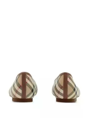 Burberry Check Canvas Highgate Ballerinas