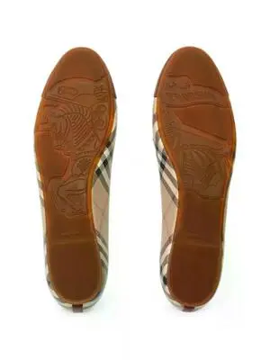 Burberry Check Canvas Highgate Ballerinas
