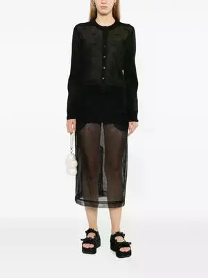 Cecilie Bahnsen Bow-embellished Cardigan - Black