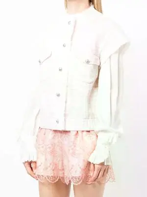 Shiatzy Chen Lace Embellished Tweed Jacket