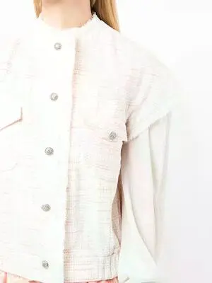 Shiatzy Chen Lace Embellished Tweed Jacket