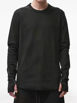 THOM KROM Contrast-stitch Long-sleeve T-shirt - Black