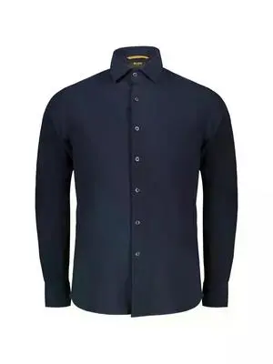 MOORER Sorrento Logo-detail Shirt - Blue