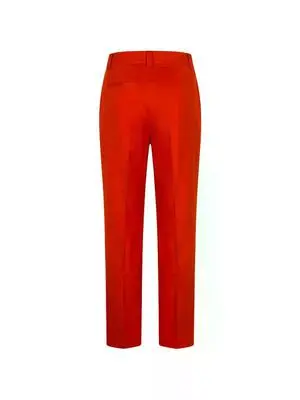 MOORER Pleated Straight-leg Trousers - Red
