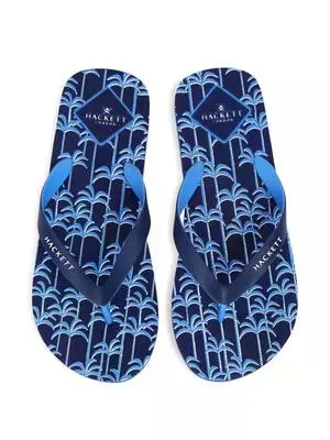 HACKETT LONDON Capri Gill Palm Tree-print Flip Flops