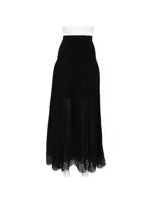 Zimmermann Valiant Lace-trim Maxi Skirt - Black
