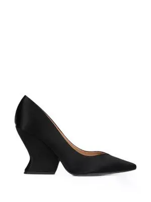 Alberta Ferretti Pointed-toe Sculptural-heel Pumps - Black