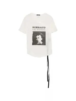 ANN DEMEULEMEESTER Graphic Print T-shirt - Neutrals