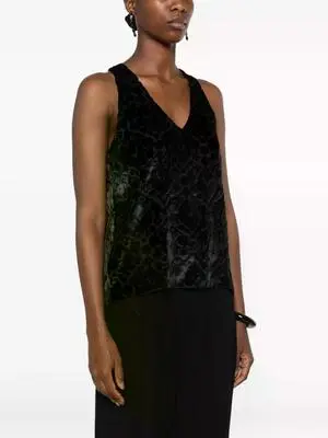 FORTE_FORTE Devoré-effect Sleeveless Top