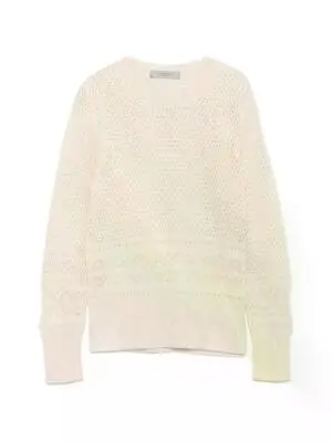 D.exterior Open-knit Pointelle Sweater - Neutrals