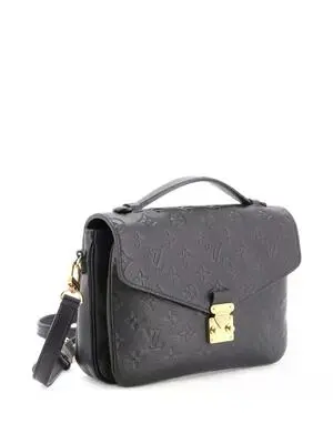 LOUIS VUITTON Pochette Metis Monogram Empreinte Leather Crossbody Bag - Black