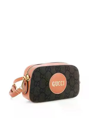 Gucci Gg Wool And Leather Camera Crossbody Bag
