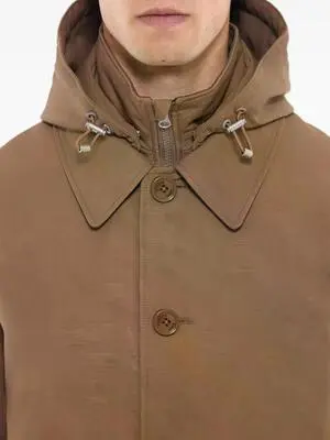 FURSAC Hooded Button-fastening Parka