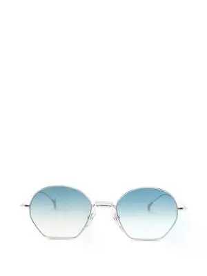 EYEPETIZER Royale Geometric Frame Sunglasses - Silver